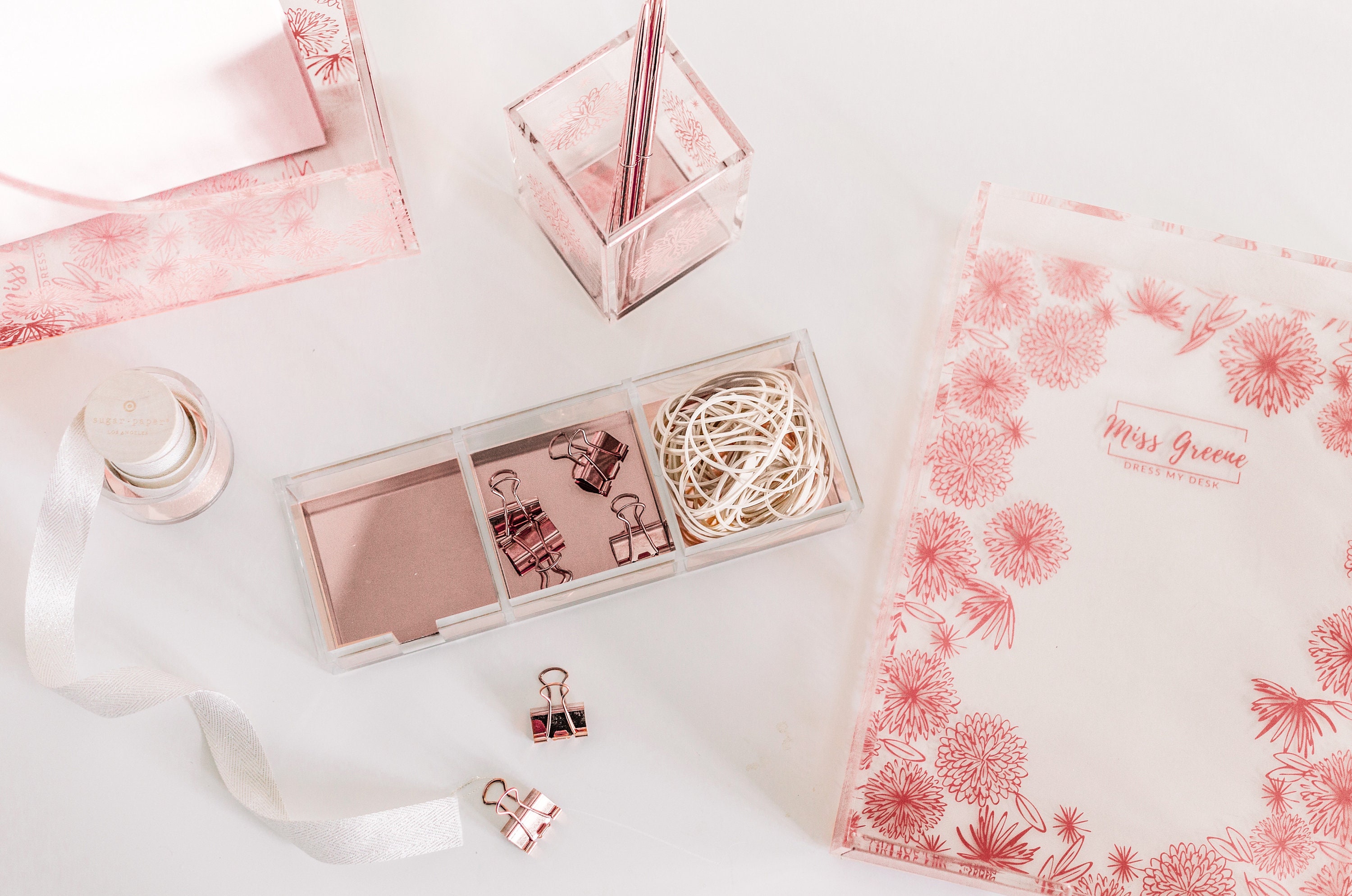 Rose Gold Desk Organizer Set - Etsy