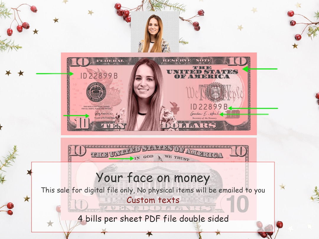Your Face on Money, Game Money, 100 Dollar Bill, Party Money, Custom ...