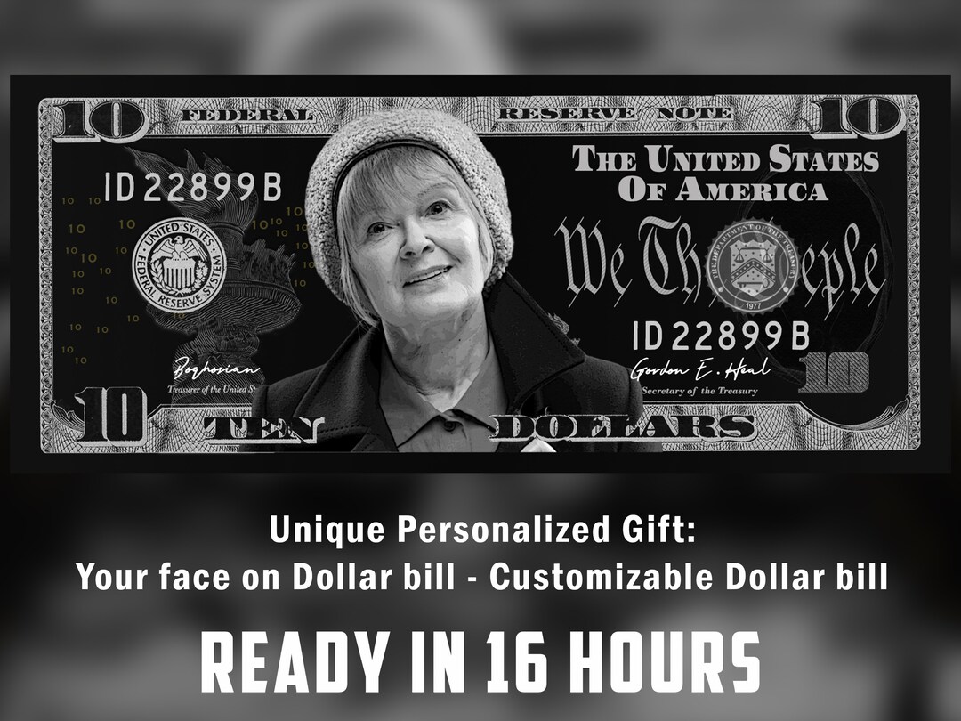 Your Face on Money, Game Money, 10 Black Dollar Bill, Party Money ...