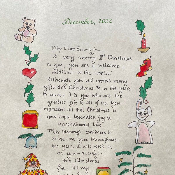 Baby First Santa Letter - Etsy