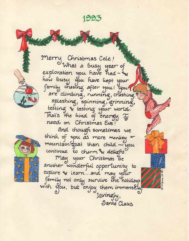 Toddler Christmas Letter From Santa - Etsy