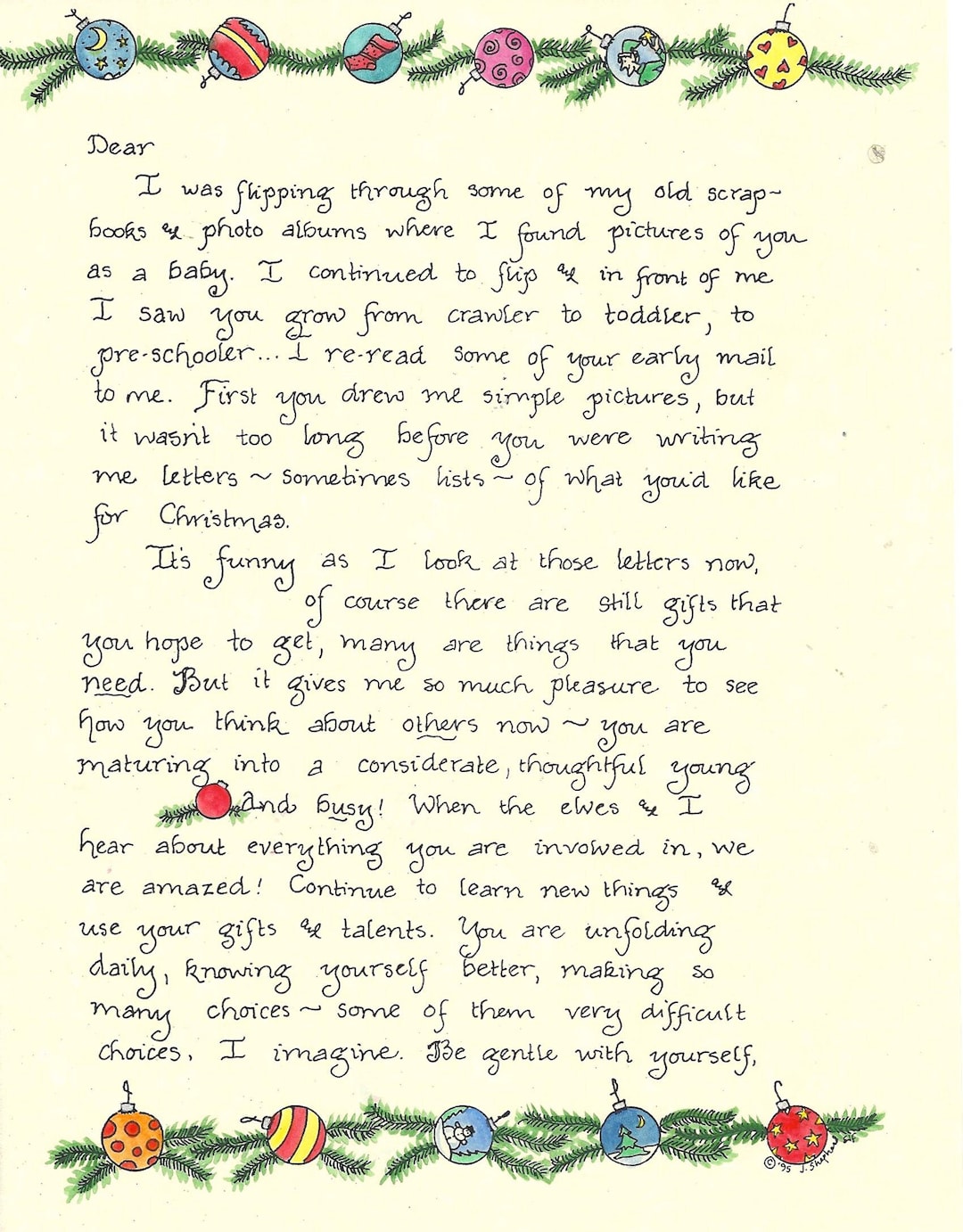 Young Adult/teen Santa Letter - Etsy