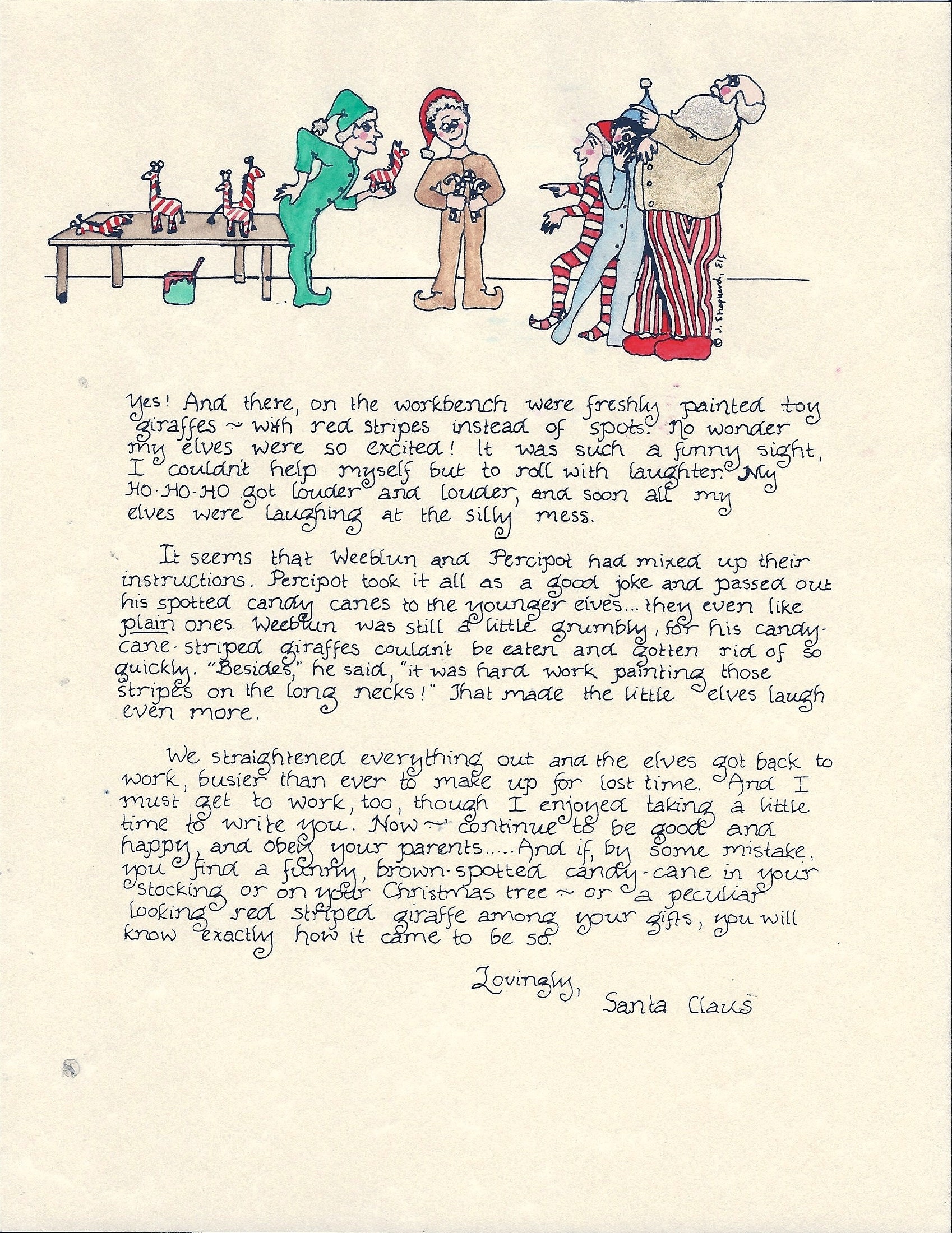 The Great Candy Cane Mix Up-letter From Santa - Etsy