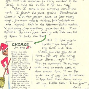 Elves and Their Chores Letter From Santa - Etsy