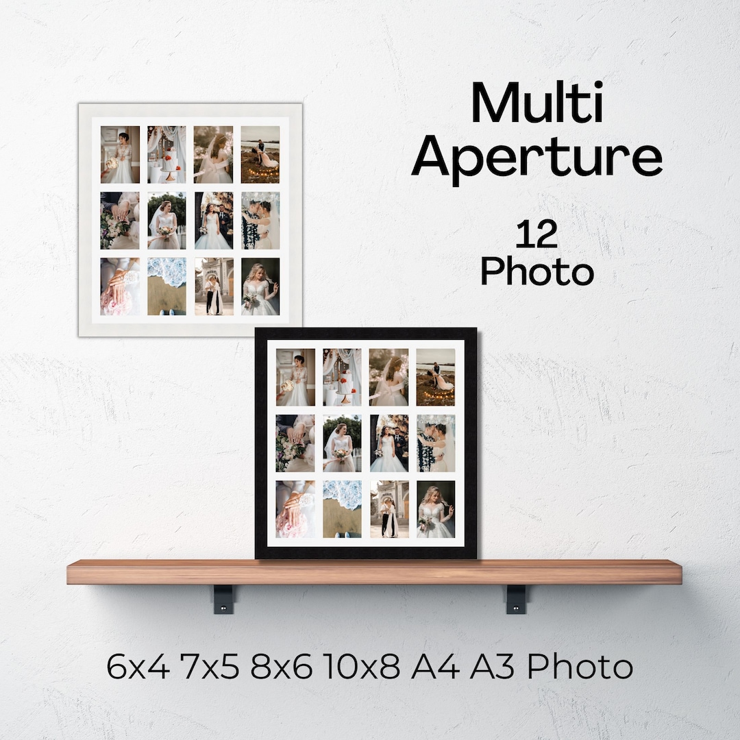 Multi Aperture Frame 12 Photo Friends and Family Photo Frame Multi ...