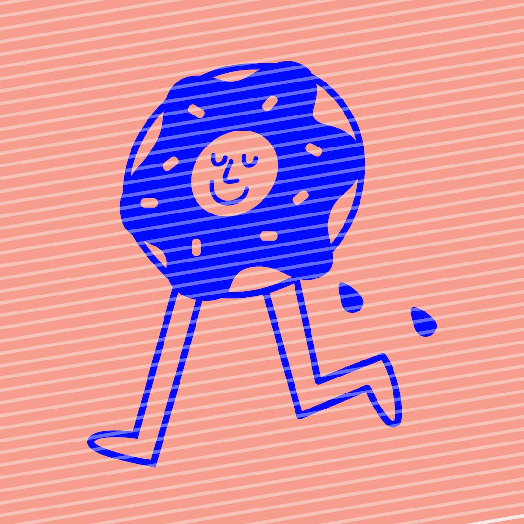 Running Donut Plotter File, Instant Download for Plotting, Cartoon ...