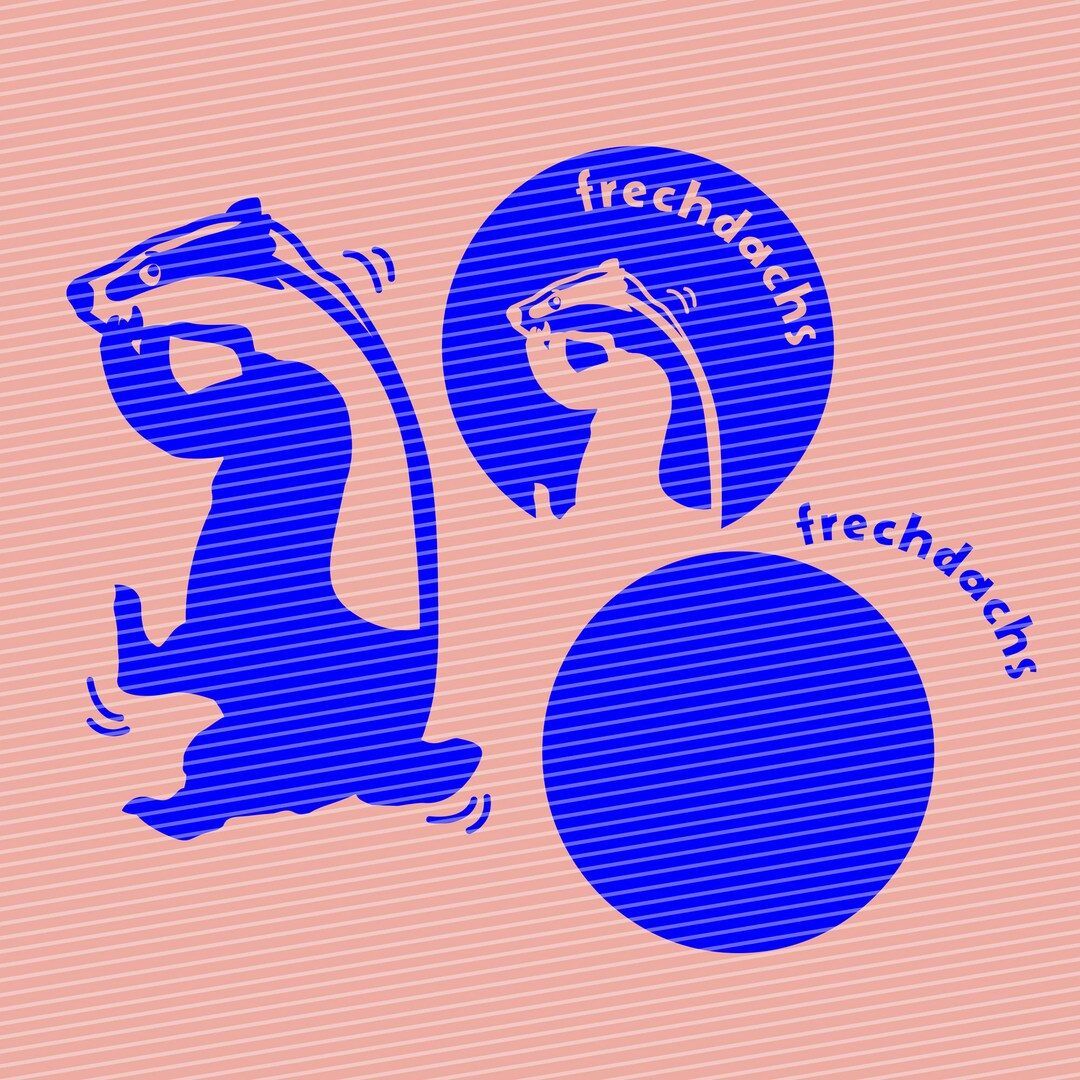 Plotterdatei Frechdachs, Plotterdatei dxf png svg, Grafik für Schneideplotter, Tier Cartoon für ...