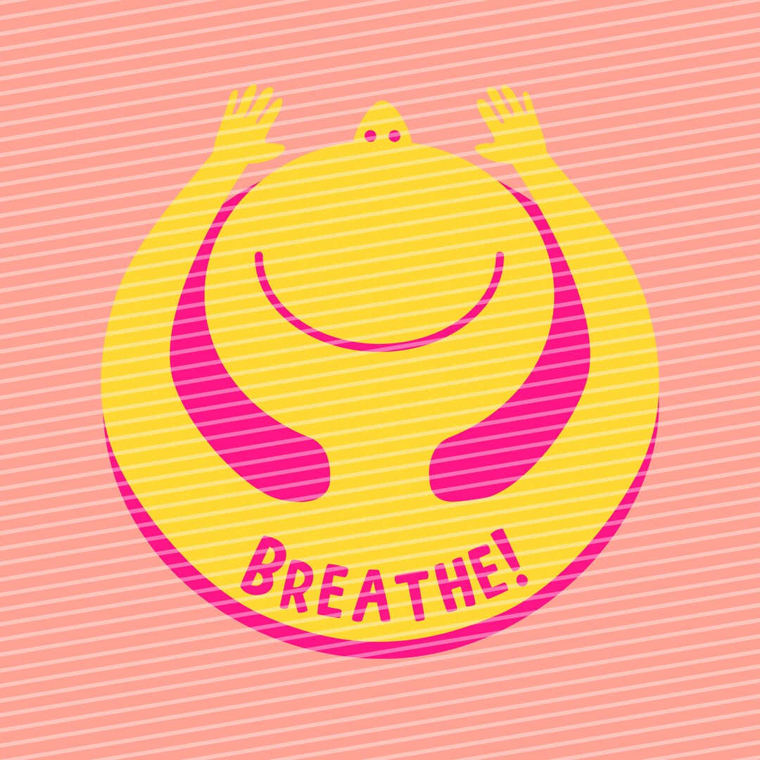 Breathe Plotter File, Plotter Template, Screen Printing Template, Comic ...