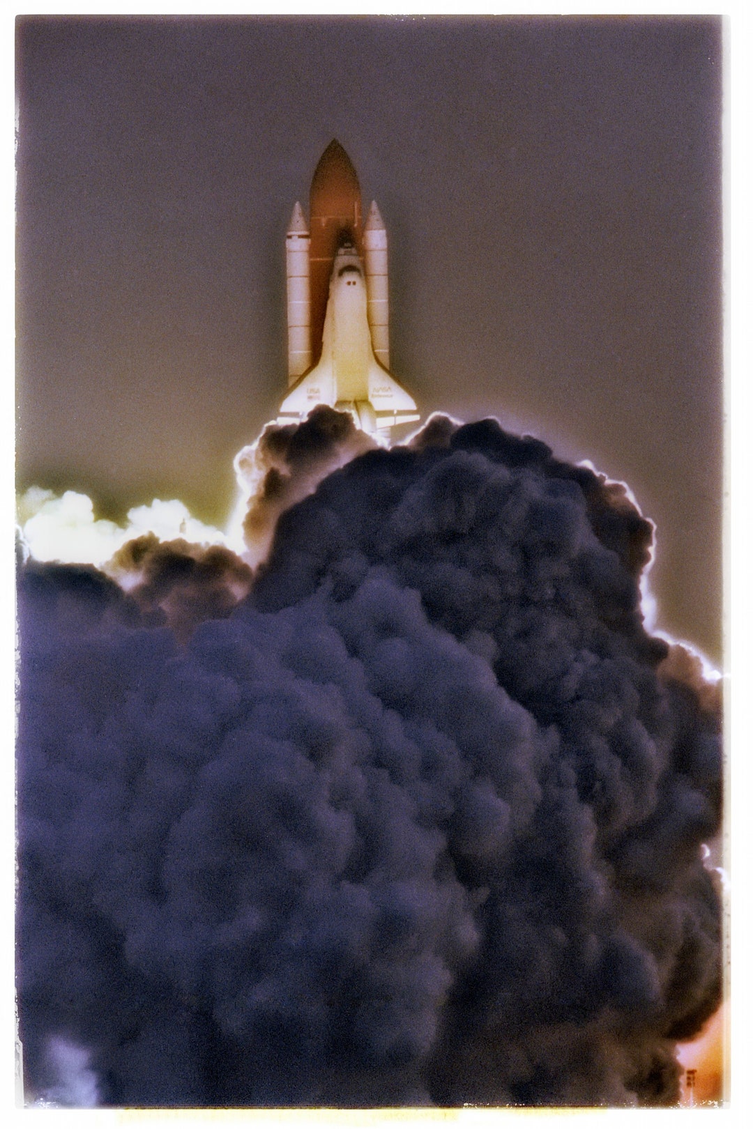 Space Shuttle Endeavour Lift off - Poster Print-out of the Smoke From ...