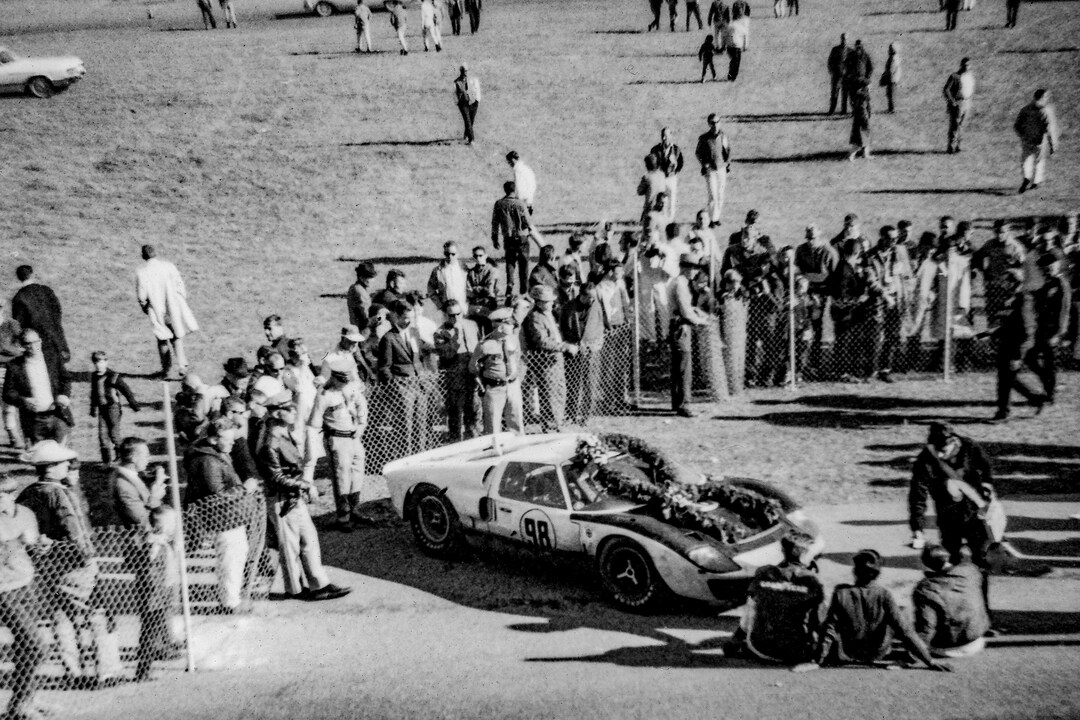 Sports Car Racing Poster Print, Ford GT Daytona Winner 1966, Vintage ...
