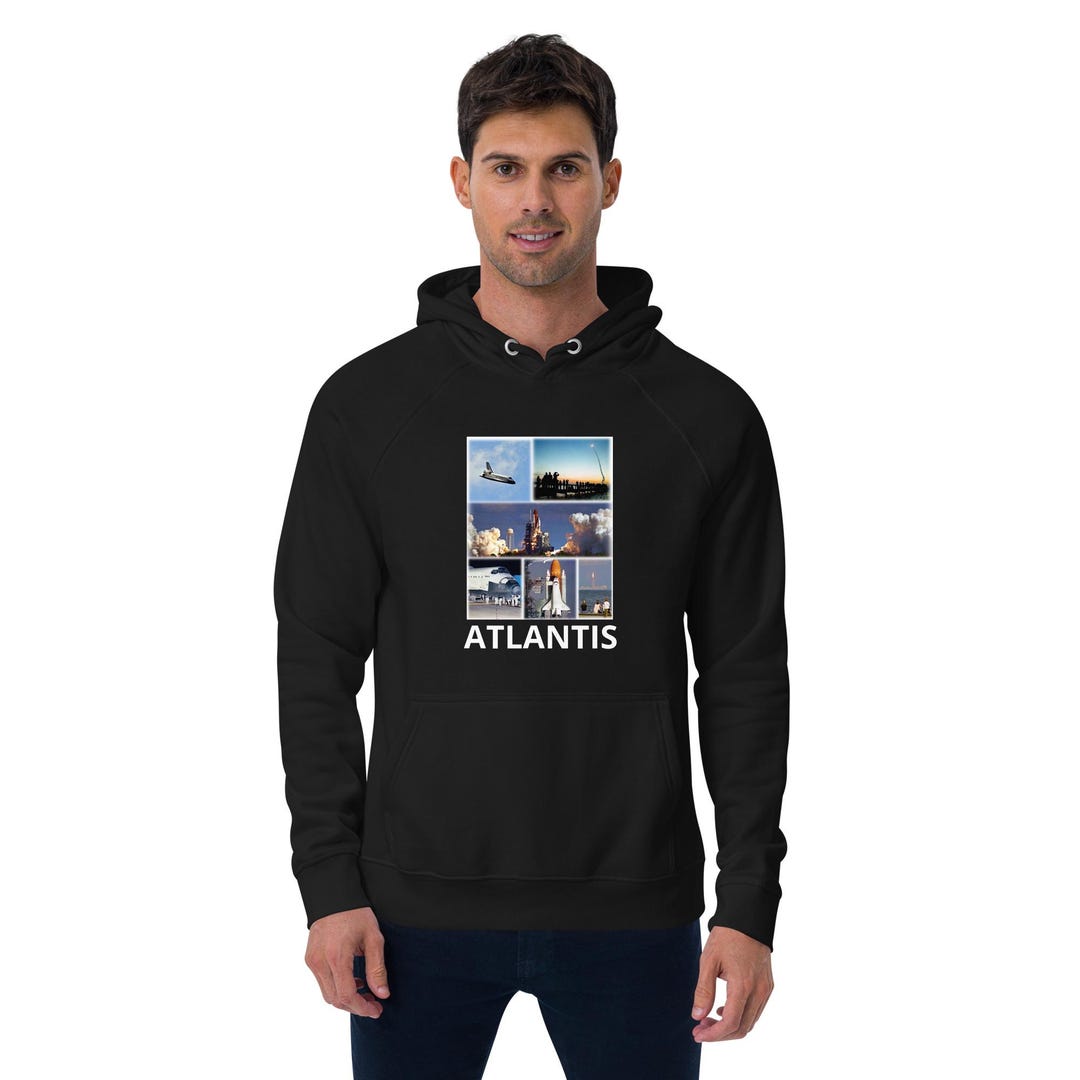 Space Shuttle Atlantis Hoodie – Vintage NASA Photo Collage by Bcpix ...