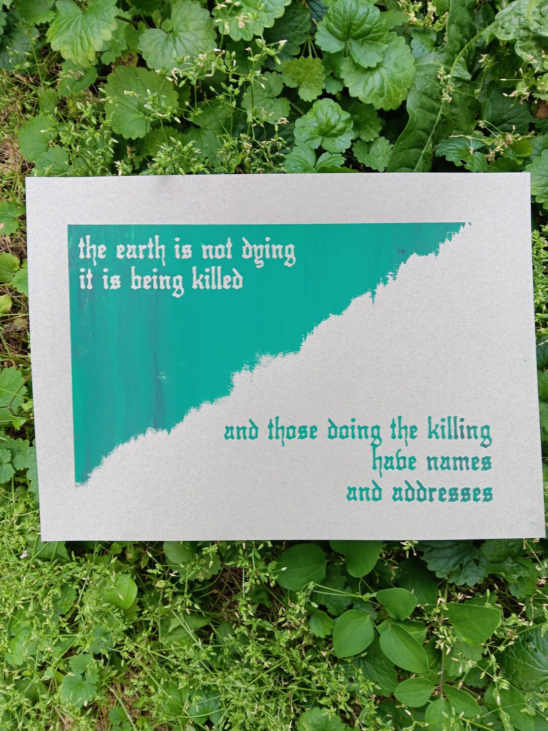 The World is Not Dying It is Being Killed Print - Etsy