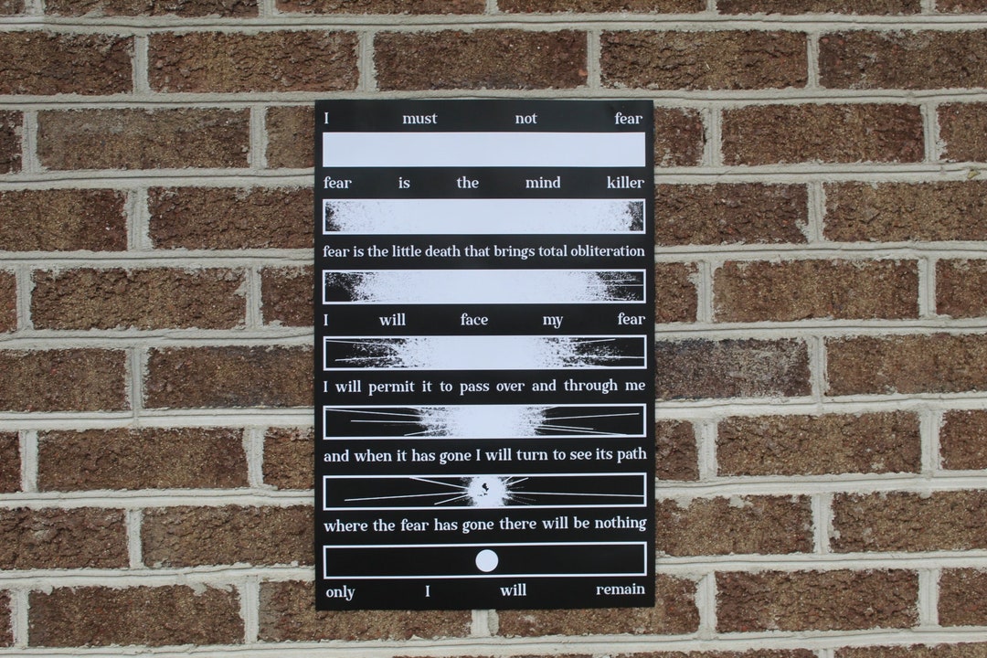 Litany Against Fear Print - Etsy