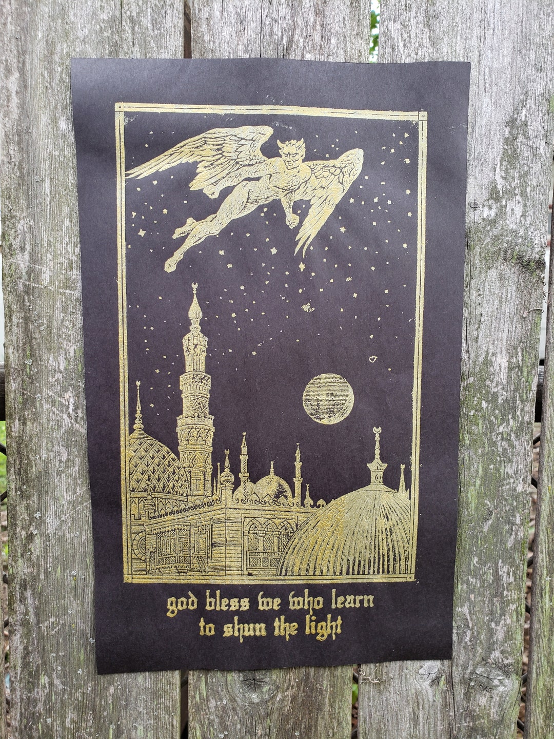 God Bless We Who Learn to Shun the Light Print - Etsy