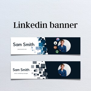 Linkedin template bundle banner and announcer. Linked | Etsy