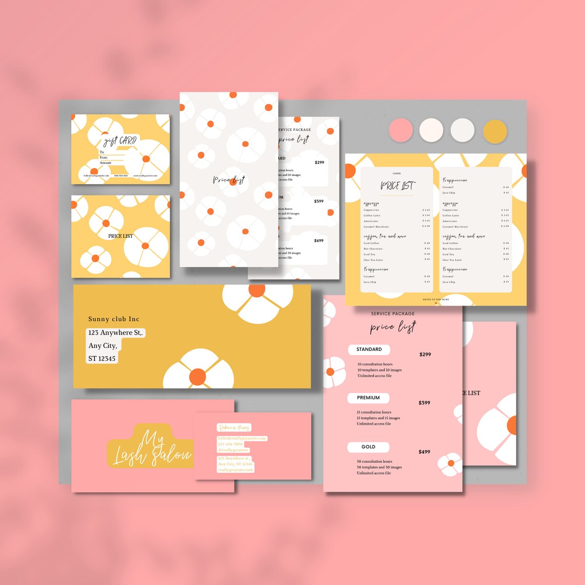 Branding Kit, Modern Orange, DIY, Social Media Kit, Branding Package ...