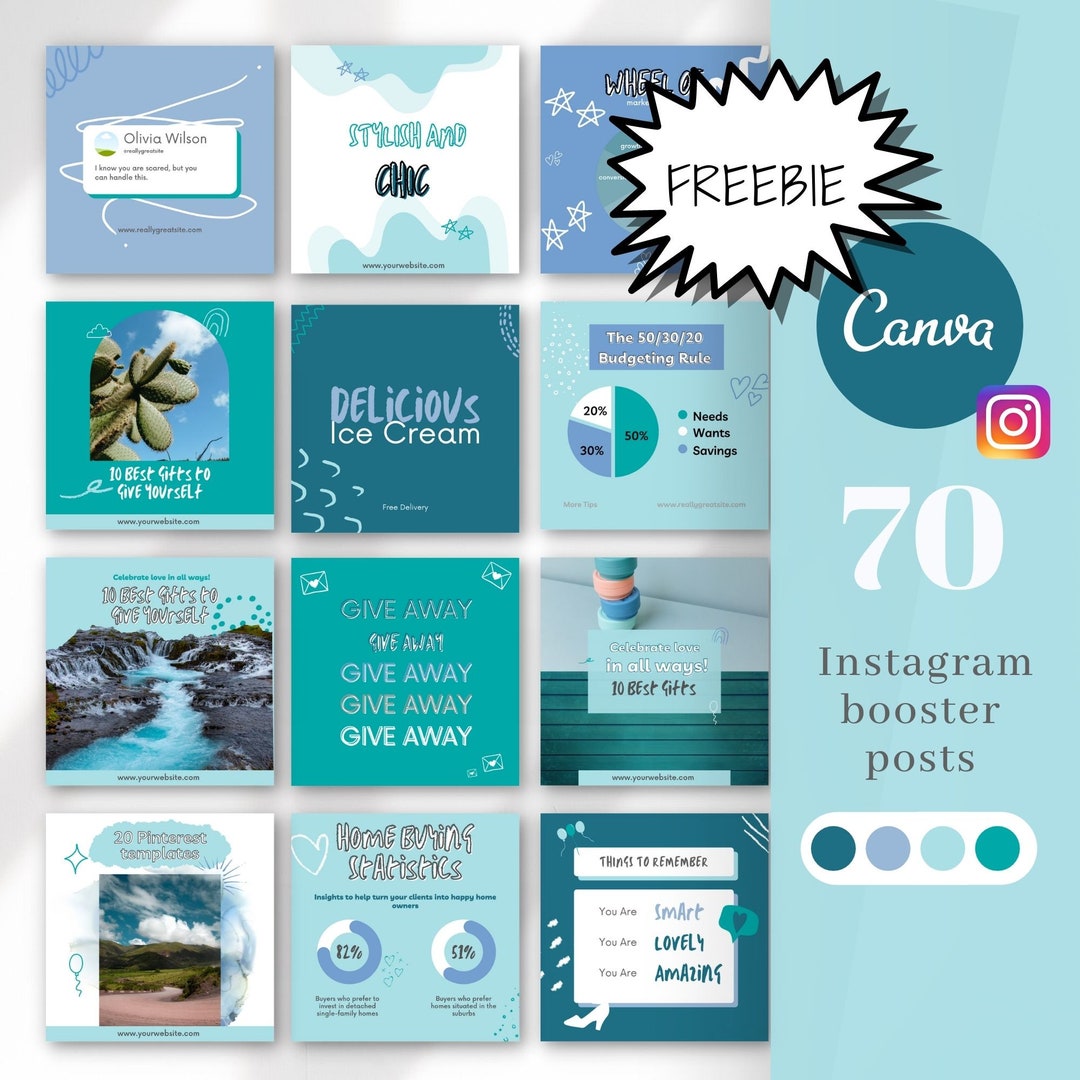 Blue Instagram Template, Template Canva, Template Fashion, Template ...