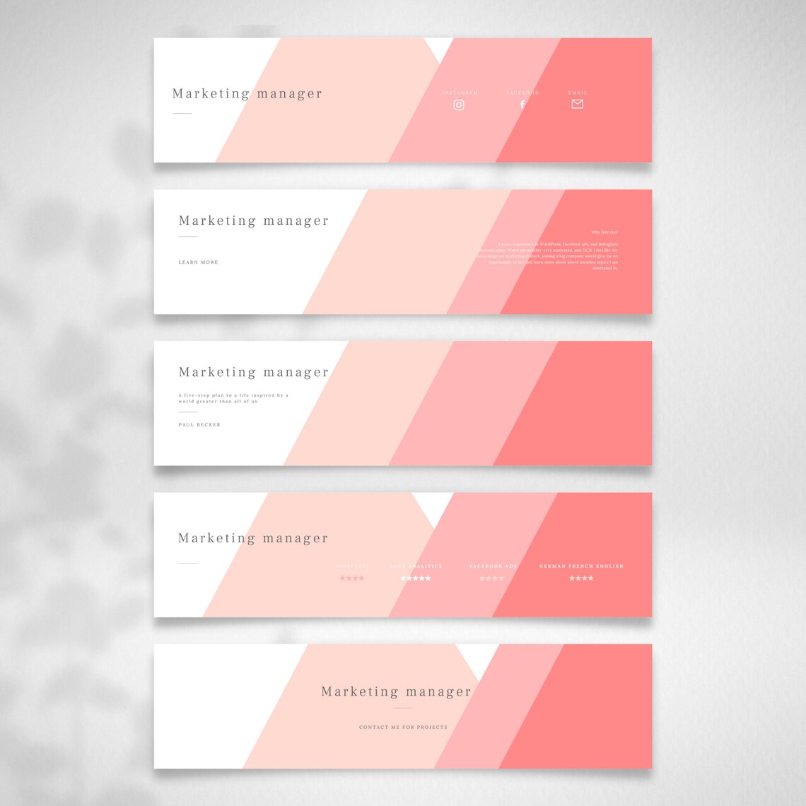Linkedin Banner Template, Red Linkedin Profile Background, Linkedin ...