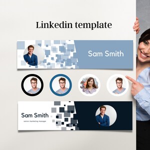 Linkedin Template, Bundle Banner and Announcer. Linked Template. Social ...