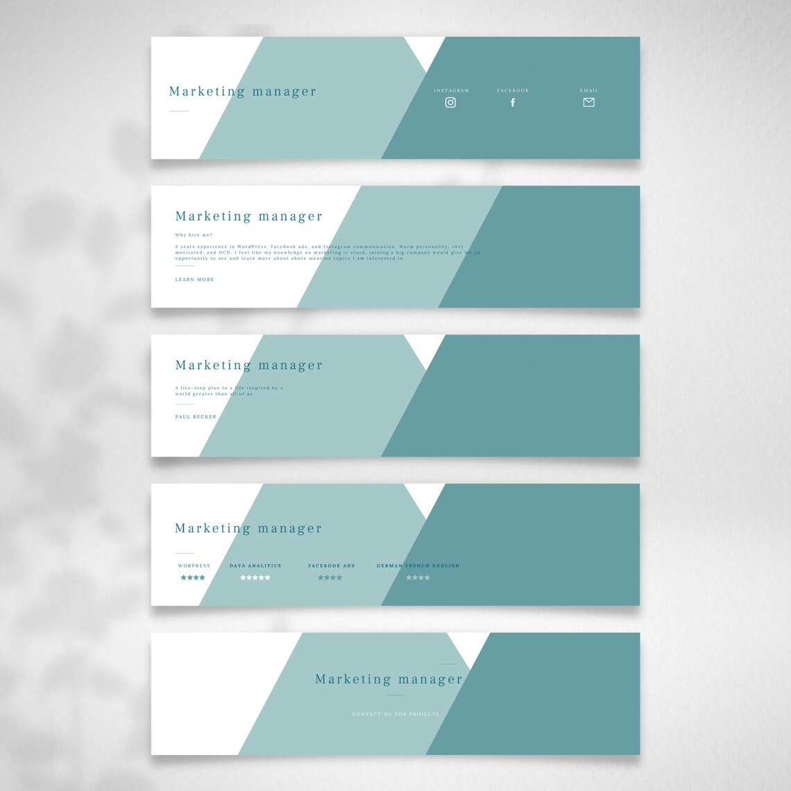 Blue Linkedin Banner Template Linkedin Profile Background - Etsy