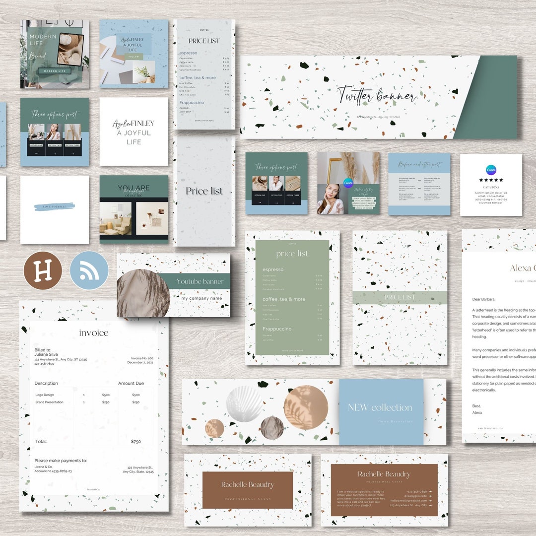 Branding Kit, Instagram Teplate, DIY, Social Media Kit, Branding ...