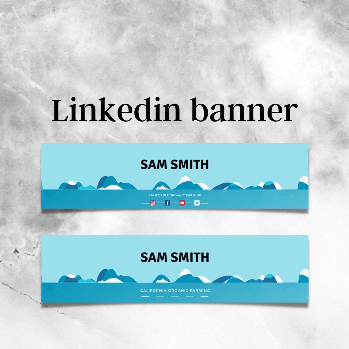 Blue Linkedin Template, Bundle Banner and Announcer. Linked Template ...