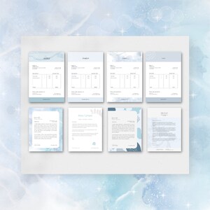 Blue Branding Kit, Watercolour, DIY, Social Media Kit, Branding Package ...