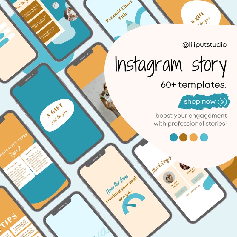 blue-instagram-story-background-template-canva-story-cover-etsy