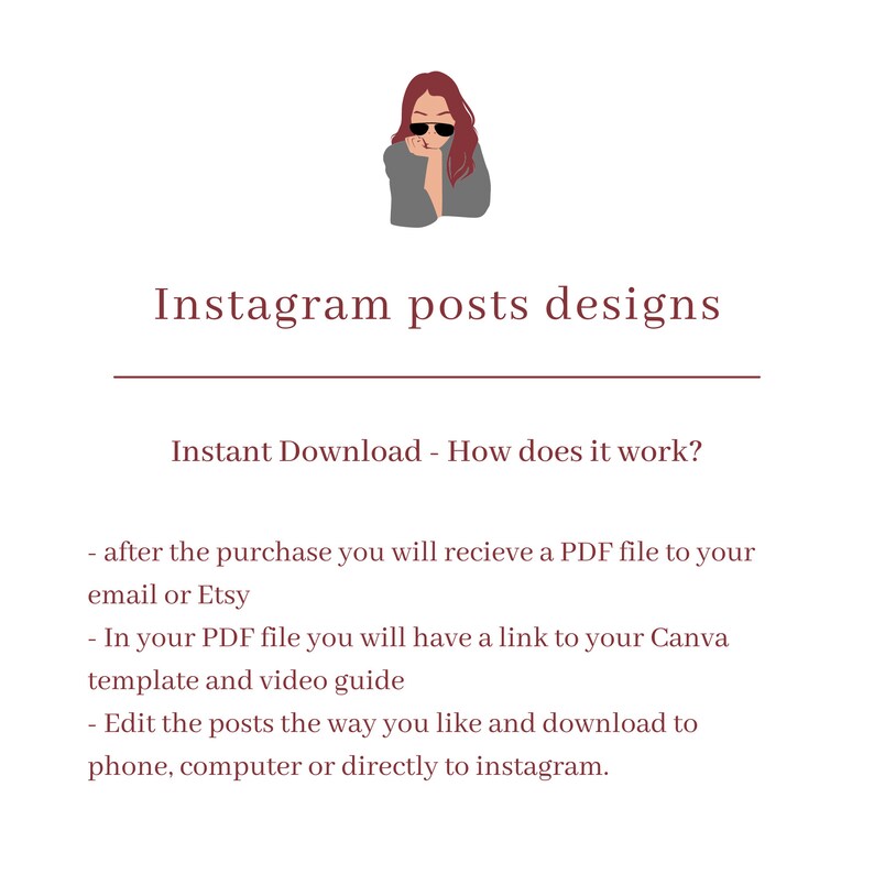 Red Social Media, Post Templates ,canva Template, Instagram Post ...