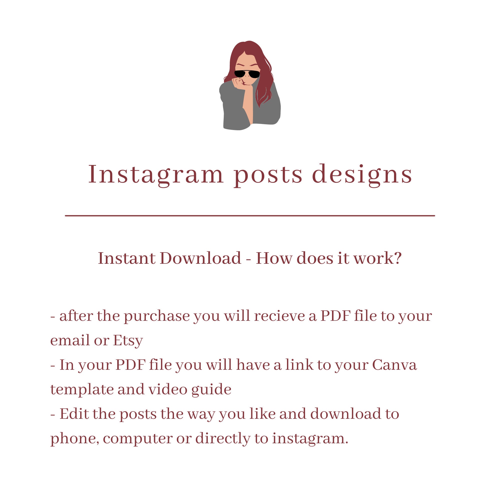 Red Social Media, Post Templates ,canva Template, Instagram Post ...