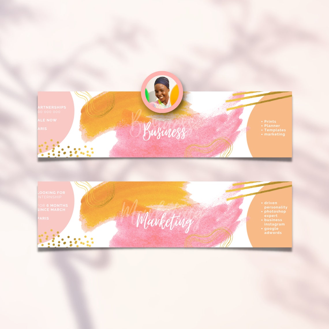 Pink Linkedin Banner, Linkedin Banner Design. Linkedin Template ...