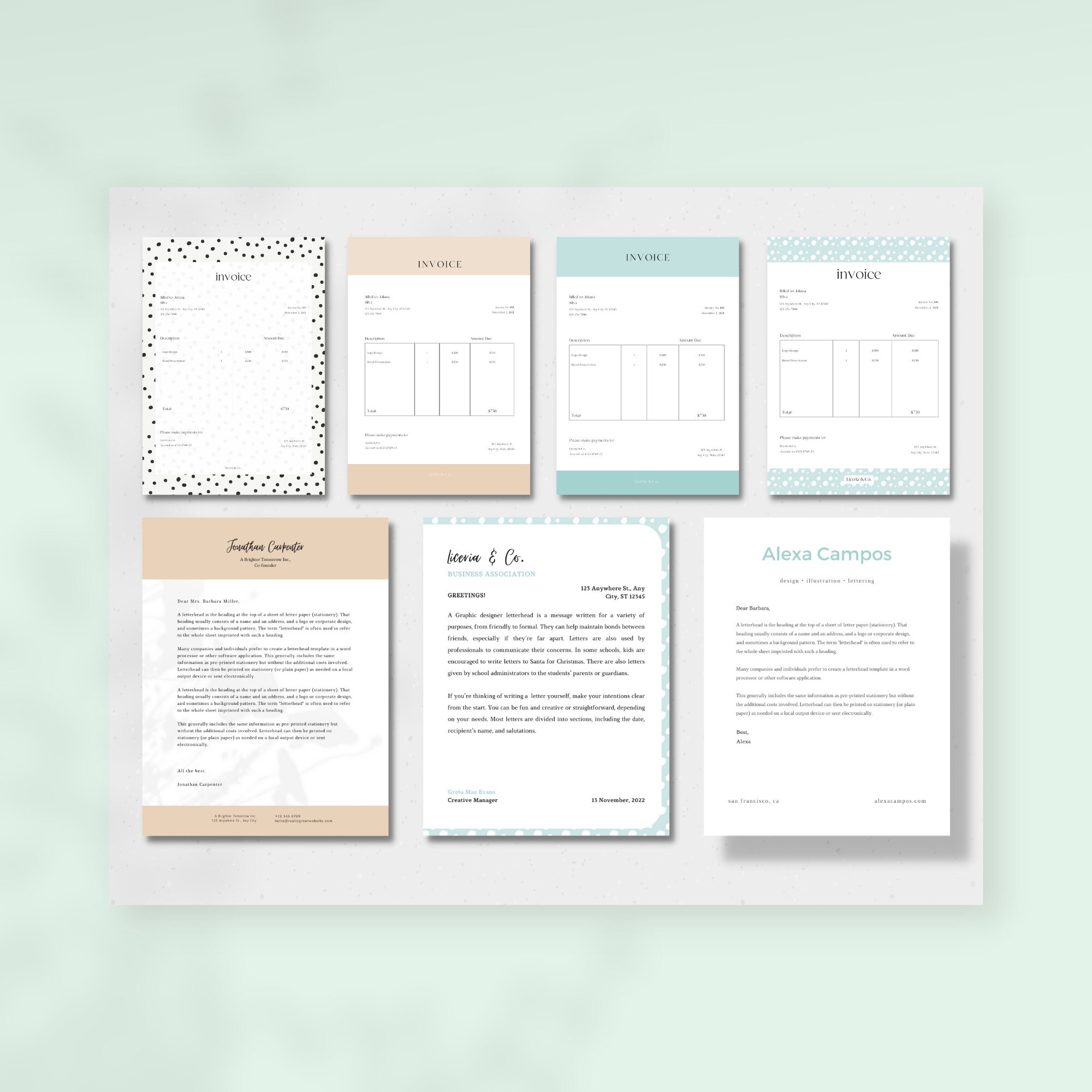 Blue Branding Kit, Minimalist, DIY, Social Media Kit, Branding Package ...