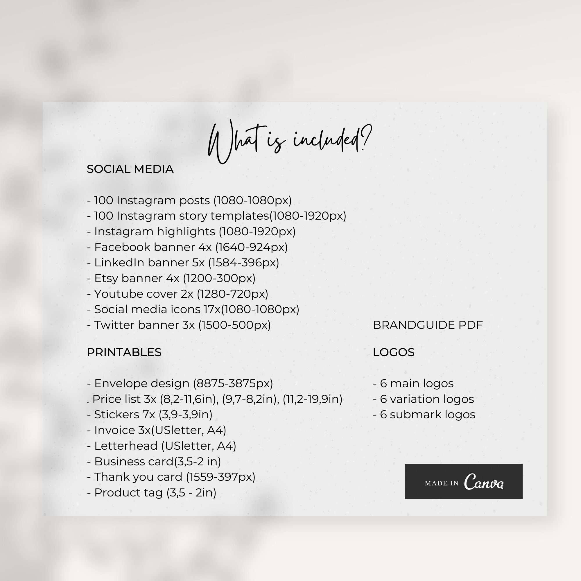 Blue Branding Kit, Minimalist, DIY, Social Media Kit, Branding Package ...