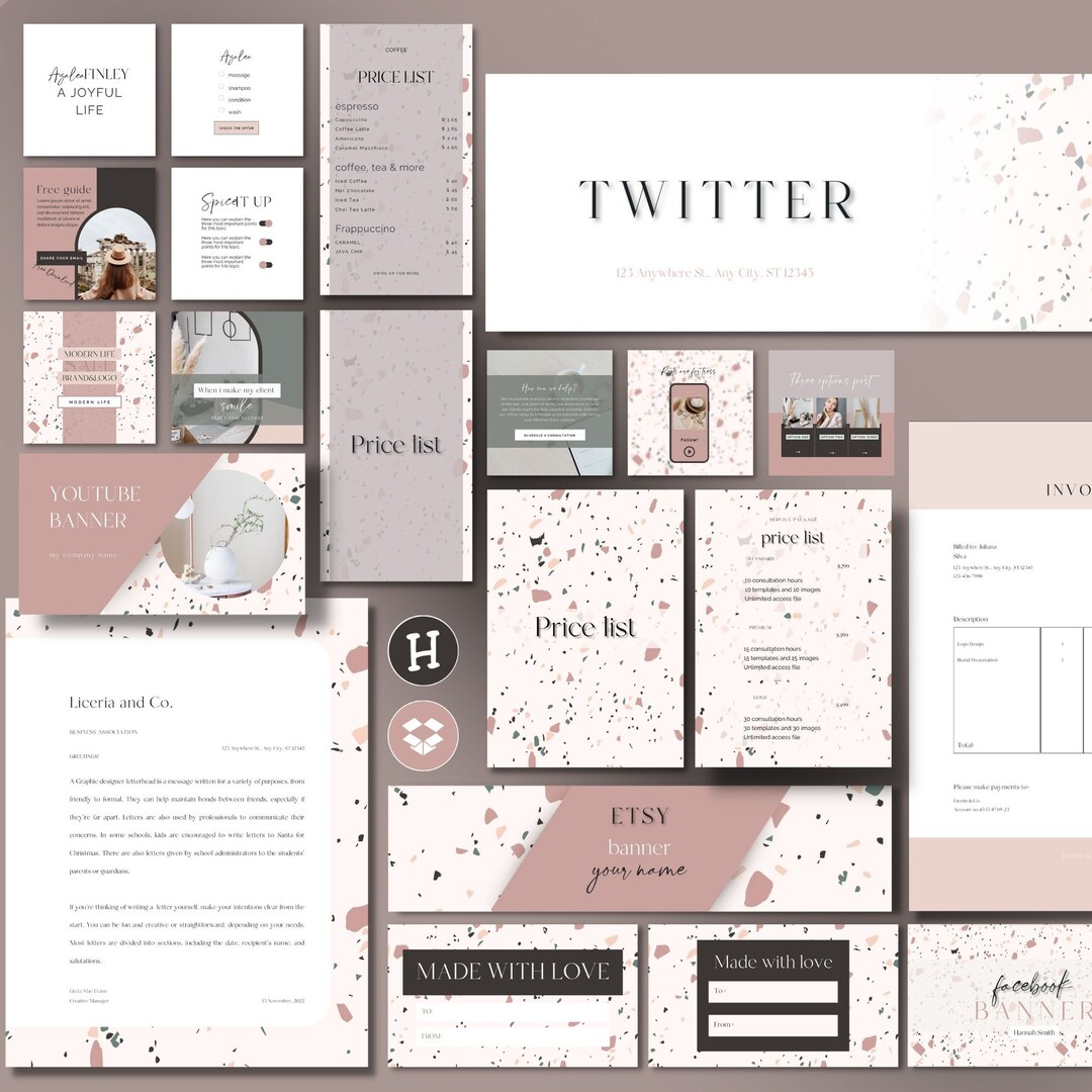 Neutral Branding Kit, Instagram Feed, Social Media Kit, Branding ...