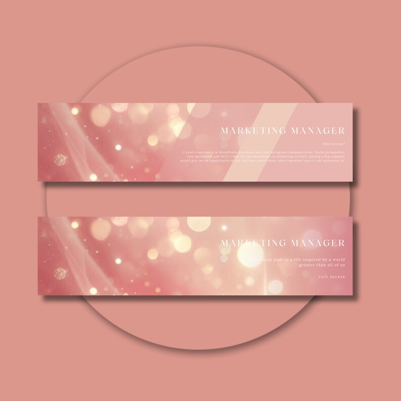 Pink Linkedin Banner, Linkedin Header Photo Background. - Etsy