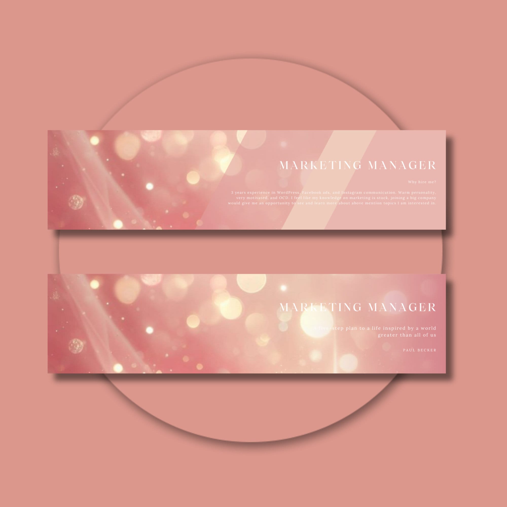 Pink Linkedin Banner, Linkedin Header Photo Background. - Etsy