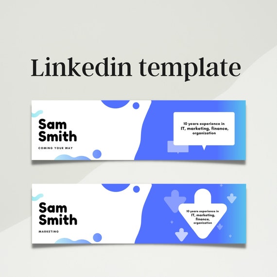 Linkedin template linkedin banner linkedin bundle personal | Etsy