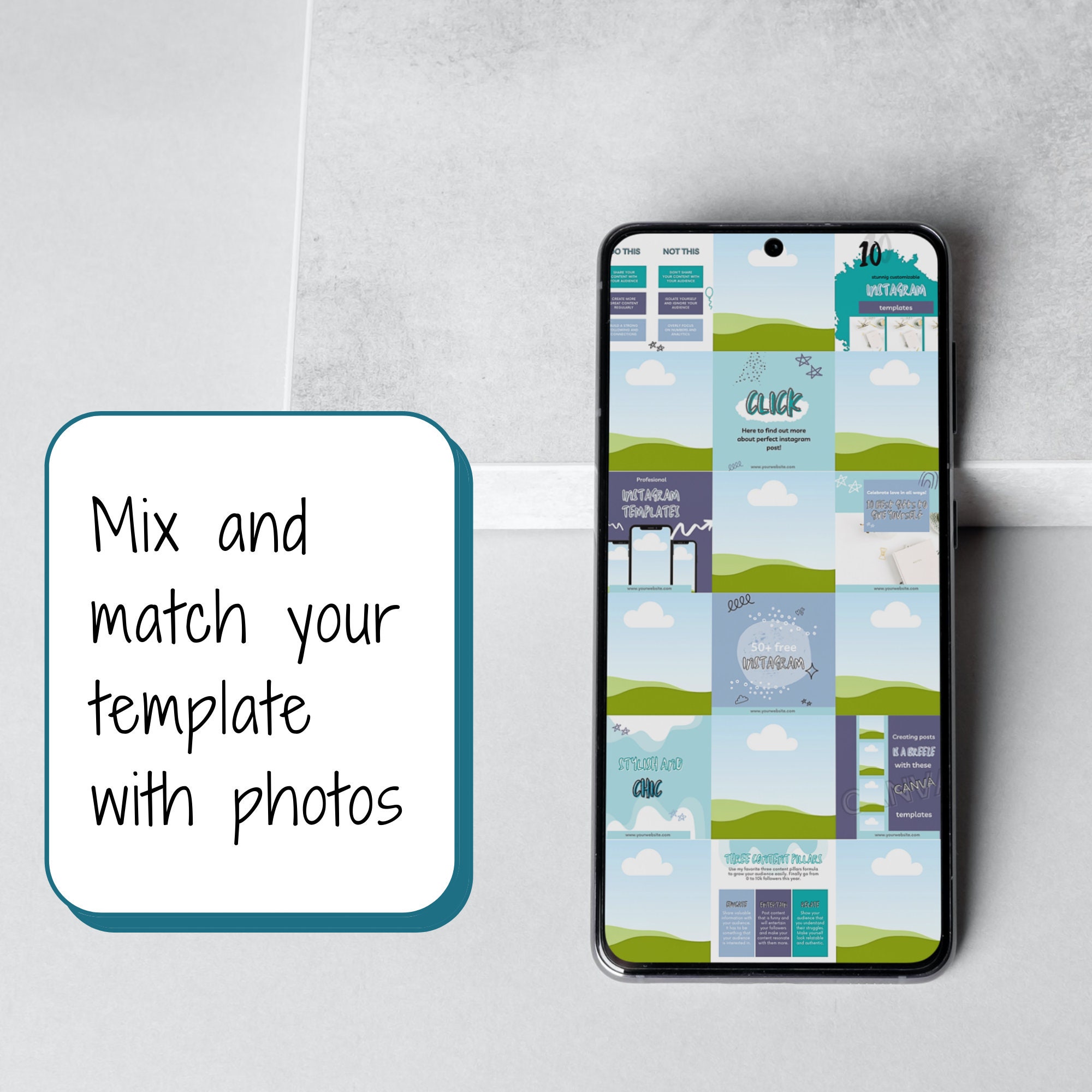 Blue Instagram Template, Template Canva, Template Fashion, Template ...