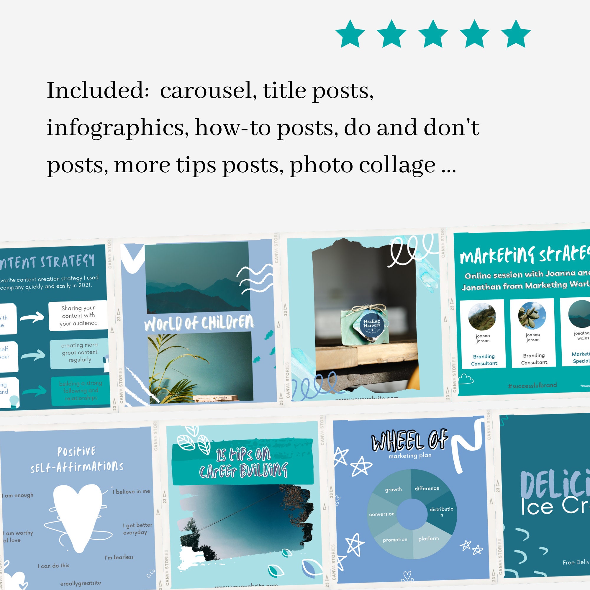 Blue Instagram Template, Template Canva, Template Fashion, Template ...