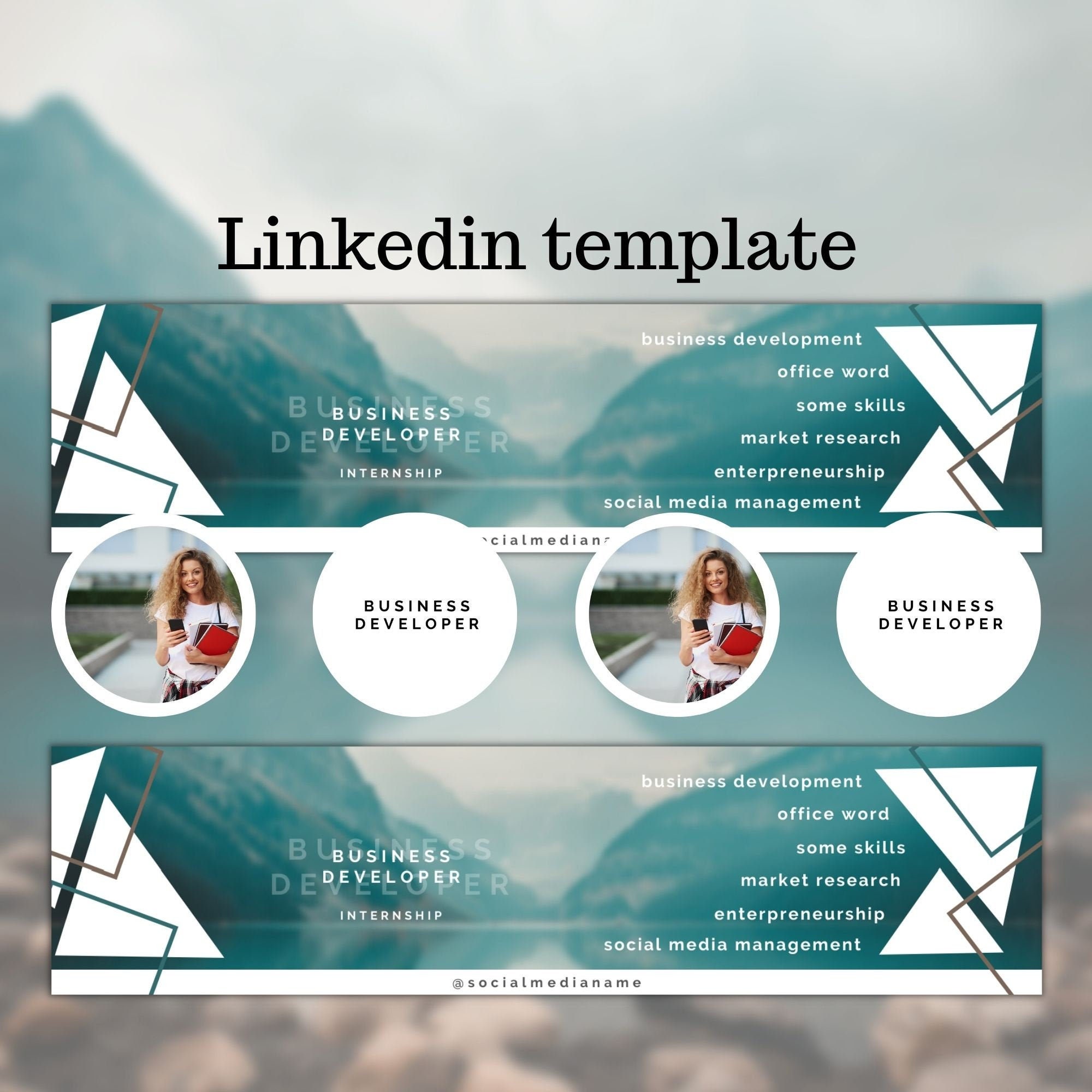 Green Linkedin Template, Linkedin Personal Page, Linked Background ...