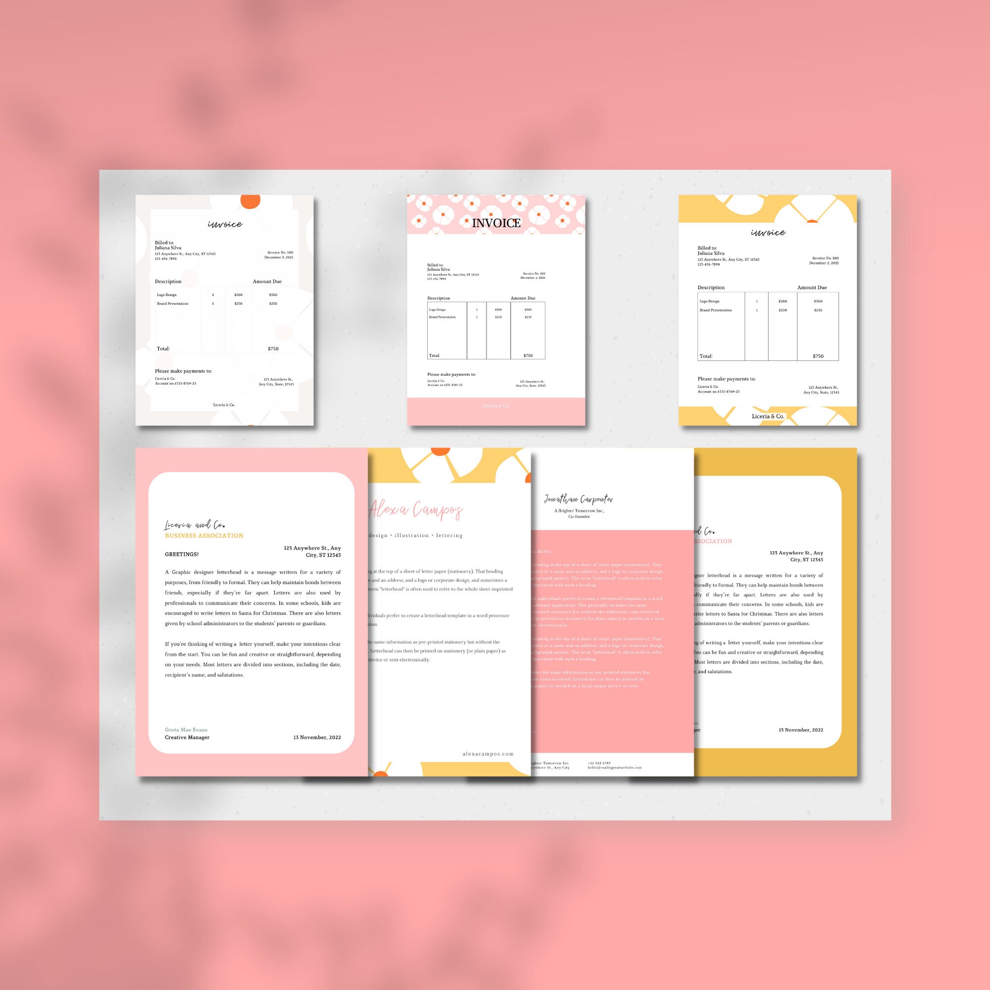 Branding Kit, Modern Orange, DIY, Social Media Kit, Branding Package ...