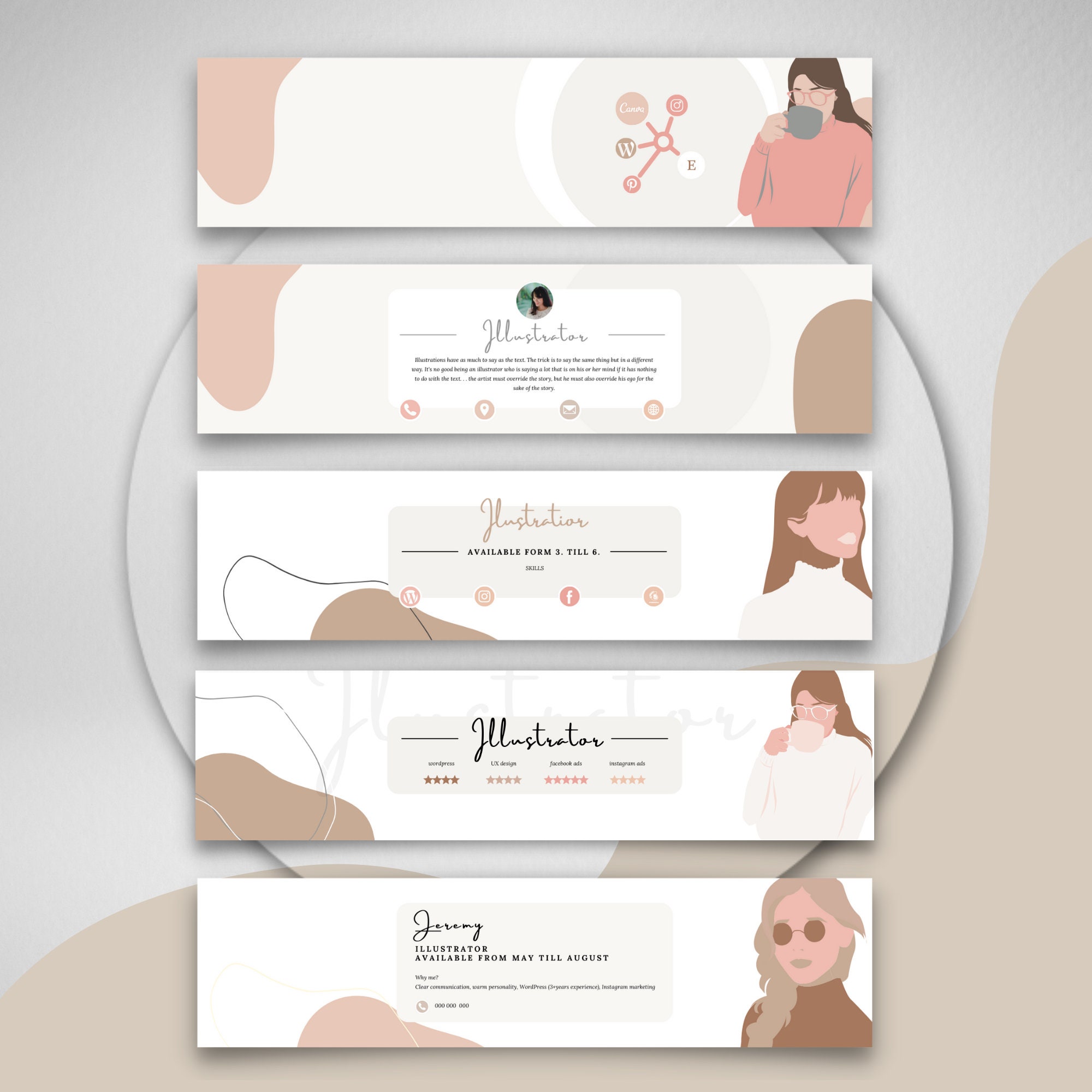 Linkedin Banner Template, Linkedin Profile Background, Linkedin Profile ...