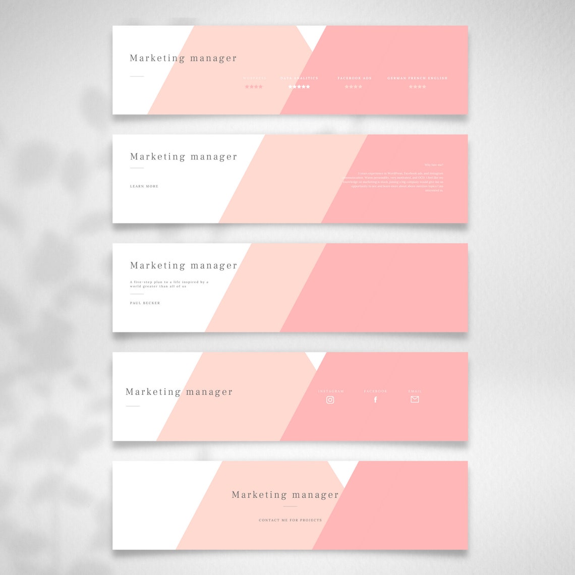 Pink Linkedin Banner Template, Linkedin Profile Background, Linkedin ...