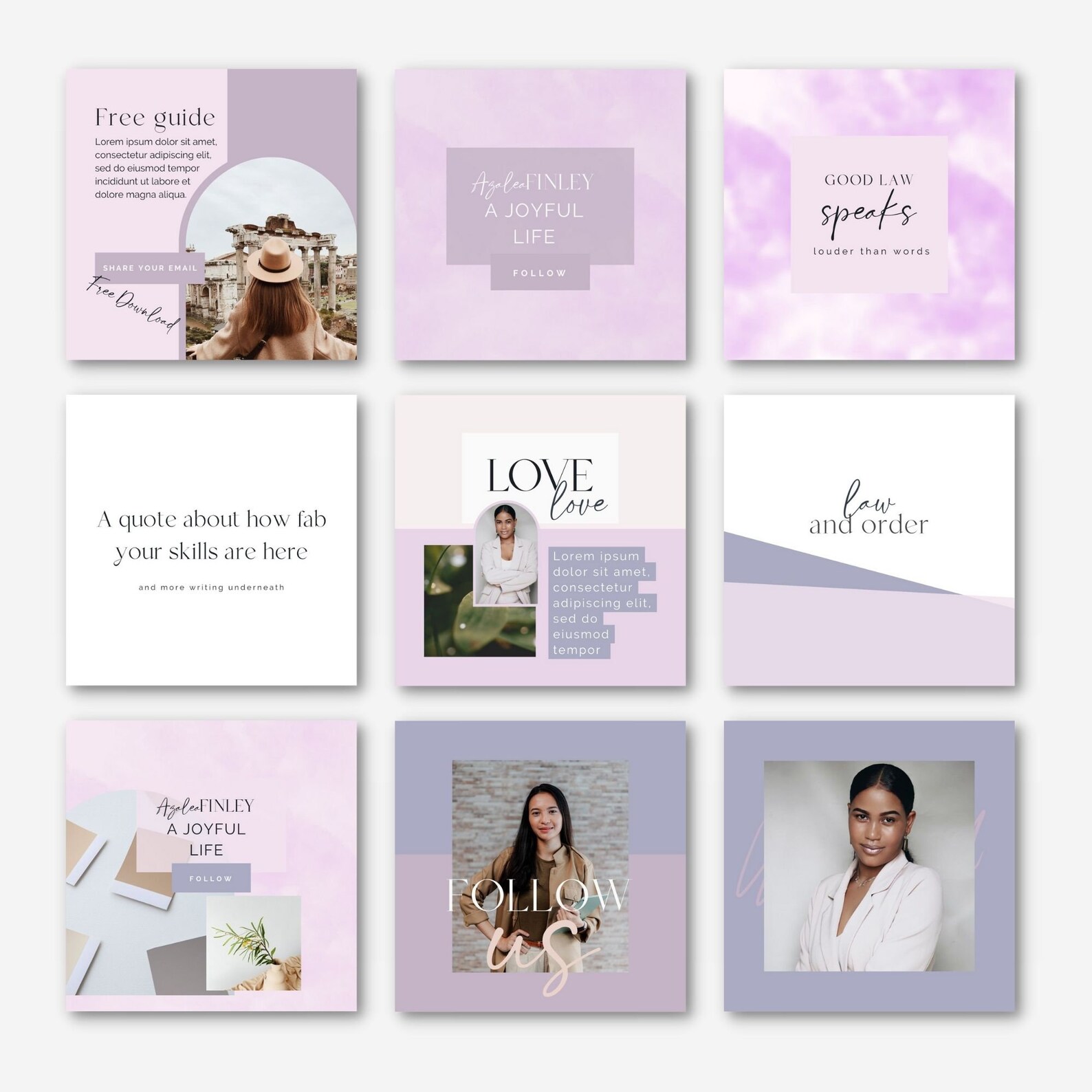 Pastel Branding Kit, Instagram Teplate, Social Media, Branding Package ...