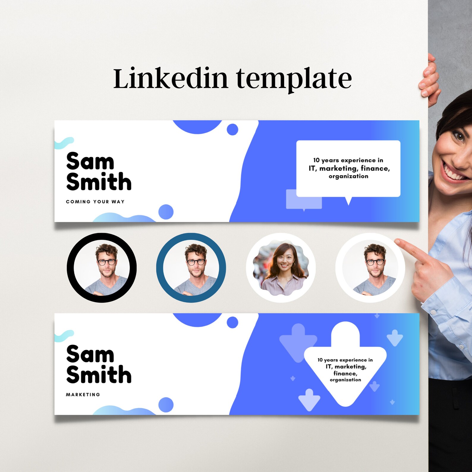 Linkedin template linkedin banner linkedin bundle personal | Etsy