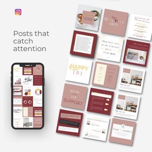 Red Social Media, Post Templates ,canva Template, Instagram Post ...