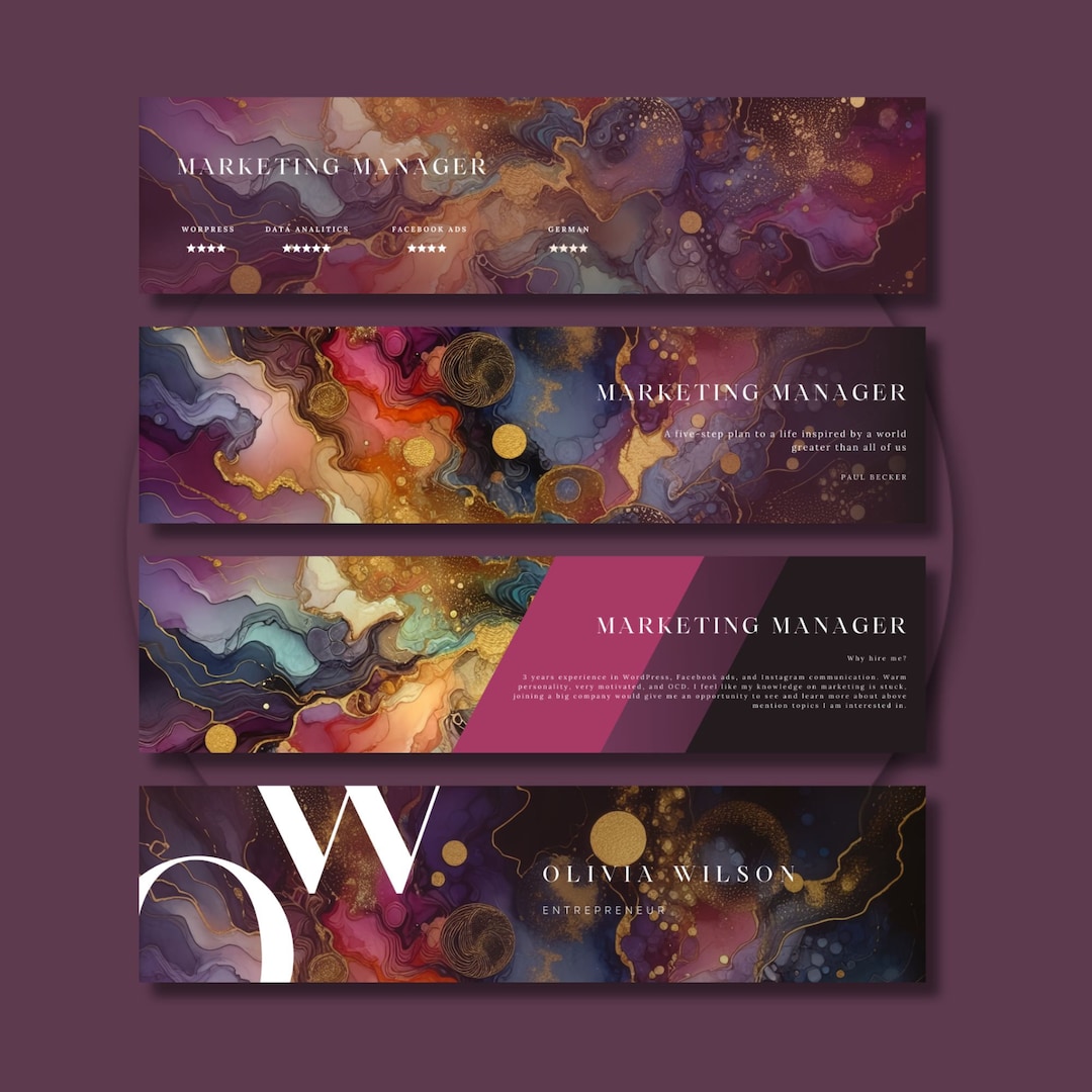 Purple Watercolor Linkedin Banner Linkedin Banner Personal, Linkedin ...