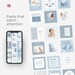 Instagram Template Blue, Blue Posts, Highlights, Instagram Bundle ...