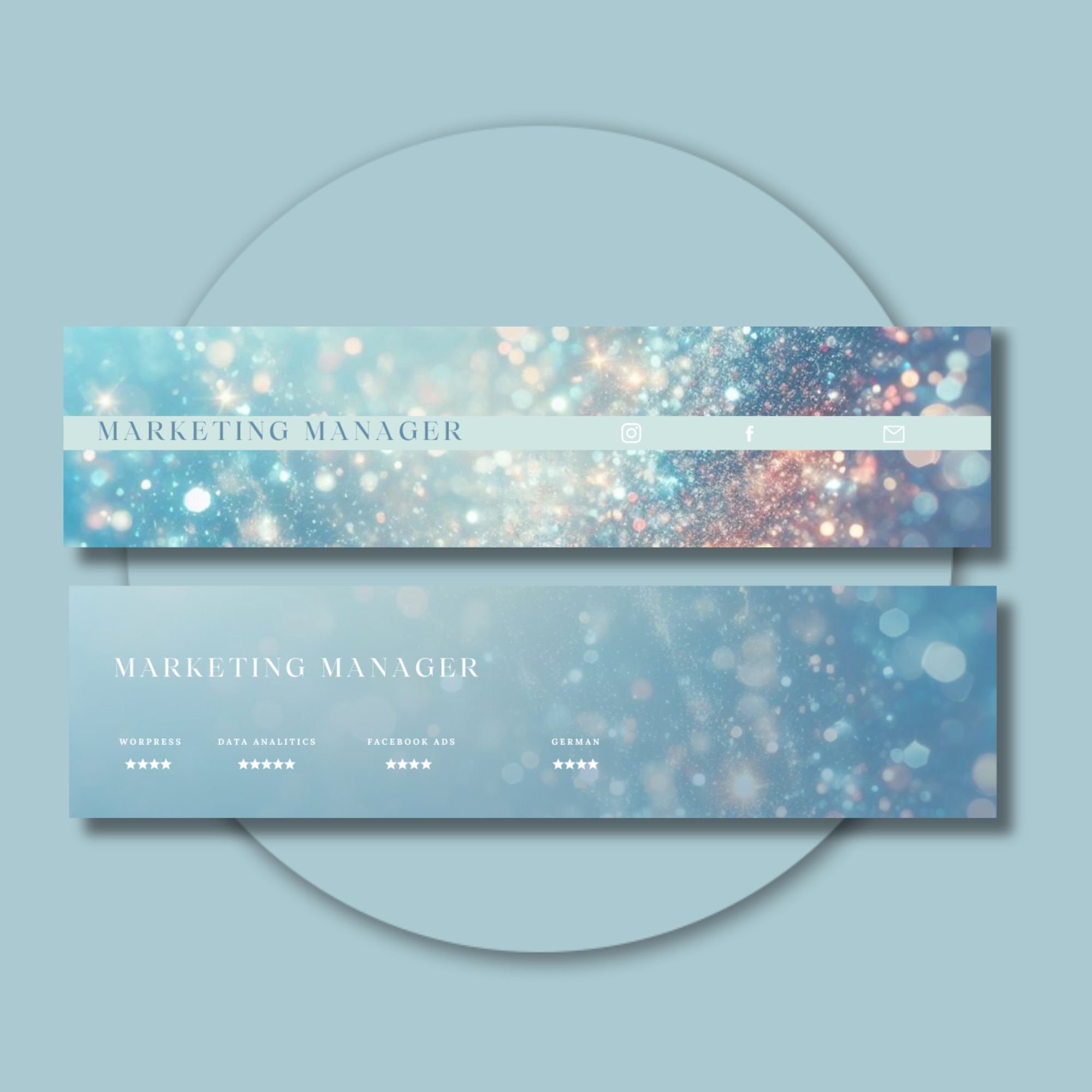 Linkedin Banner Blue Sparkly, Linkedin Background Design, Social Media ...