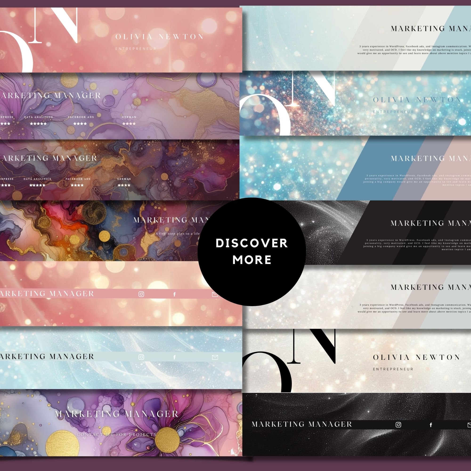 White Linkedin Banner, Simple Linkedin Background Heading - Etsy